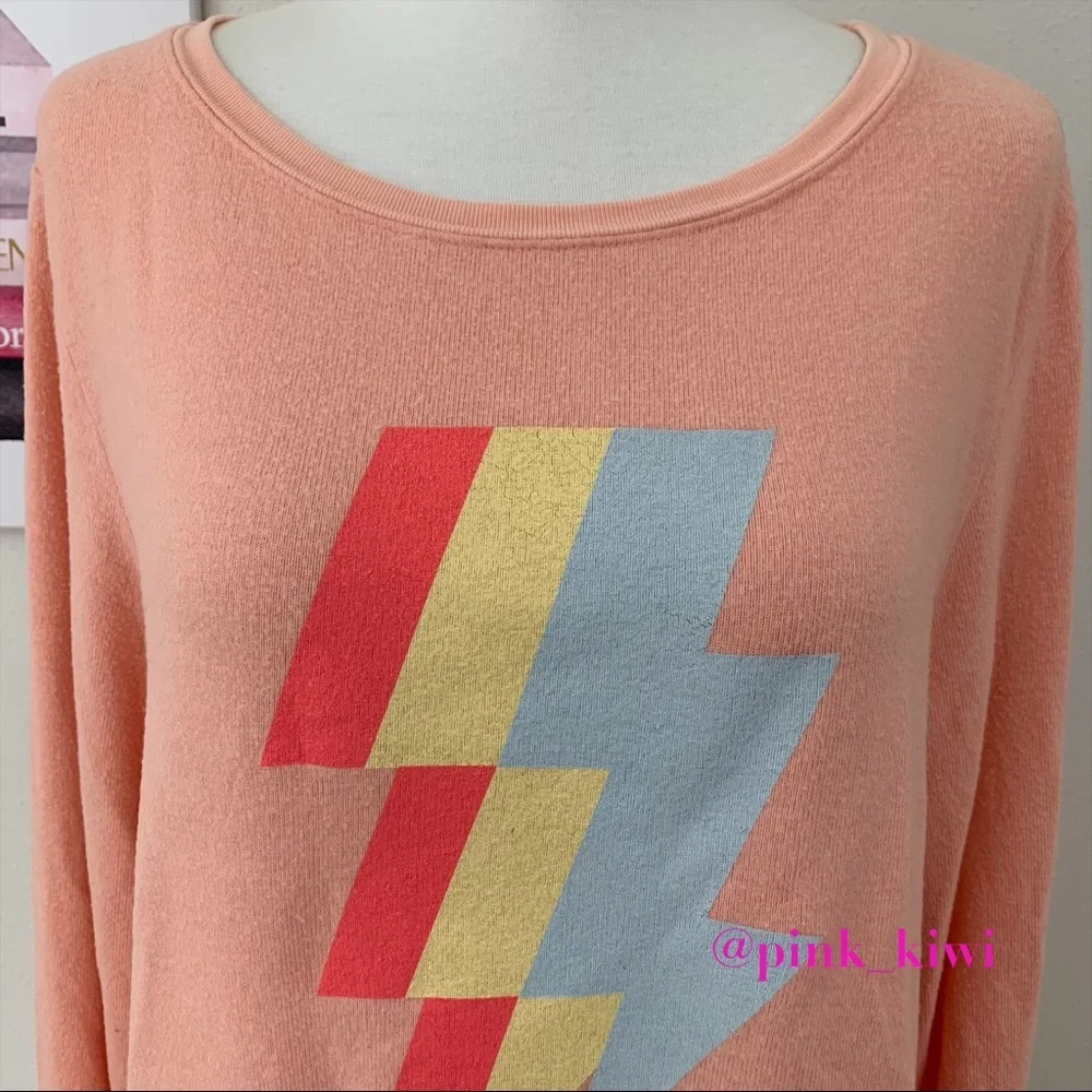 Wildfox | Tops | Wildfox Tri Bolt Baggy Beach Jumper | Poshmark